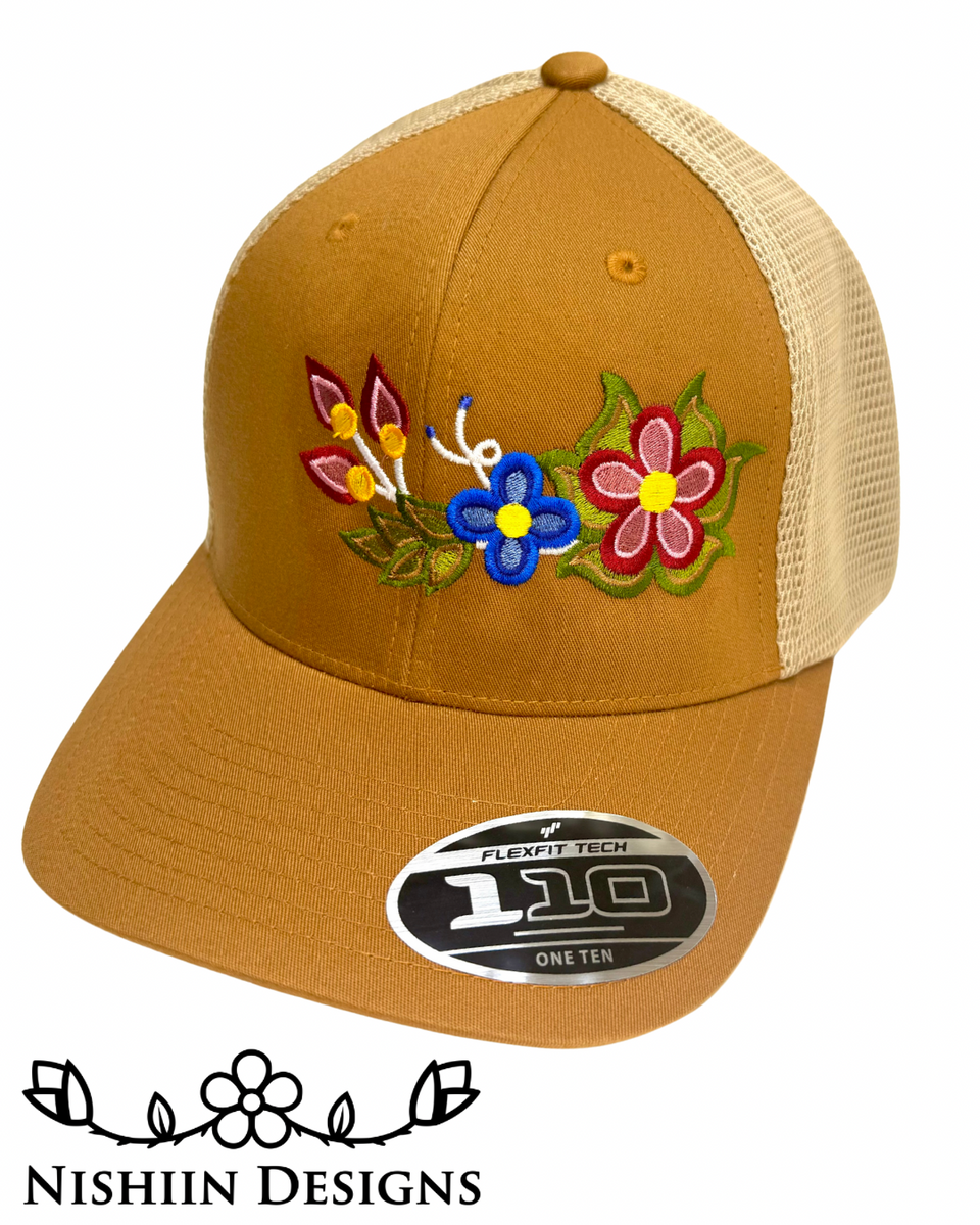 Nishiin Designs 110 Flex Fit Baseball Cap - Snap Back in Tan